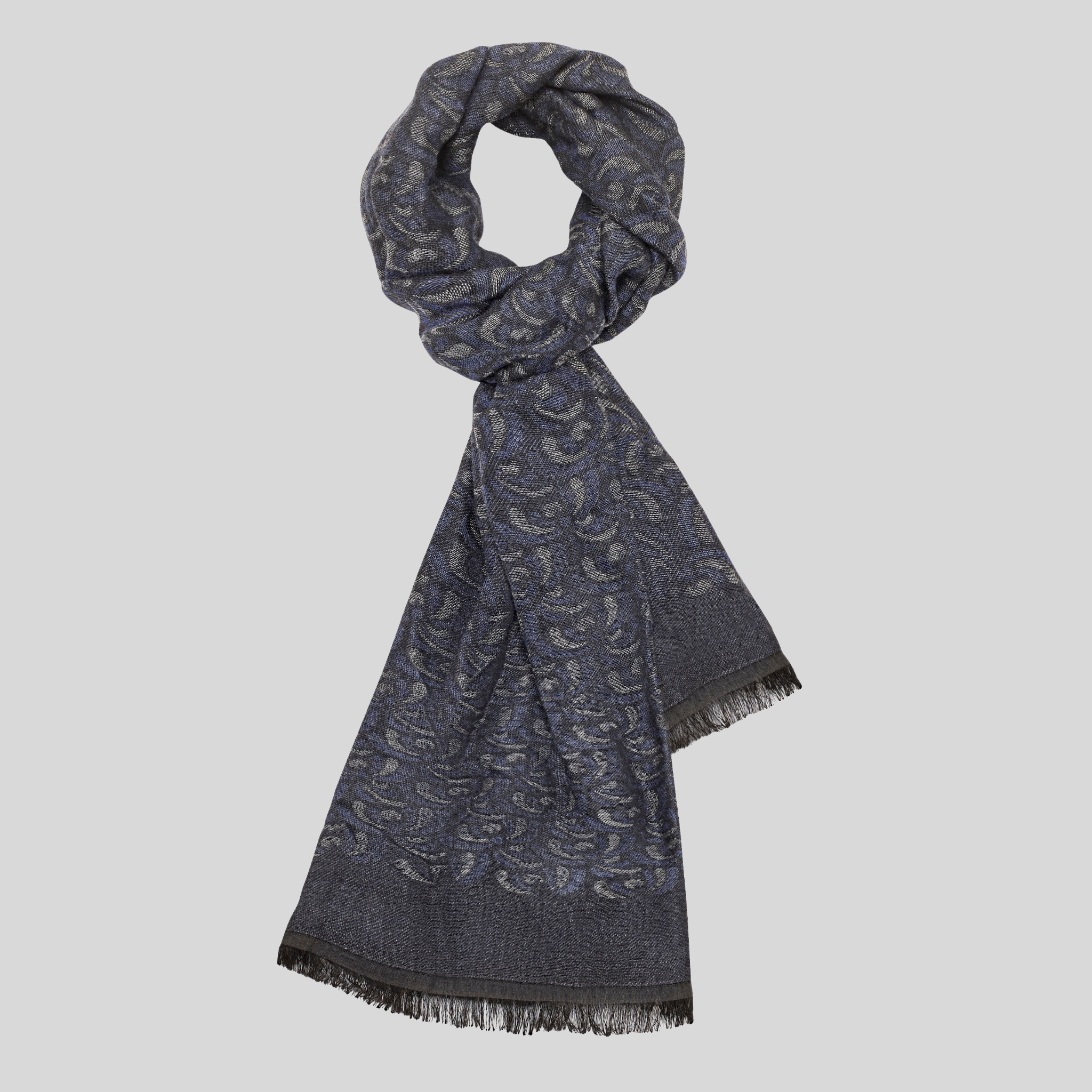Sand Printed Tubular Scarf Charcoal